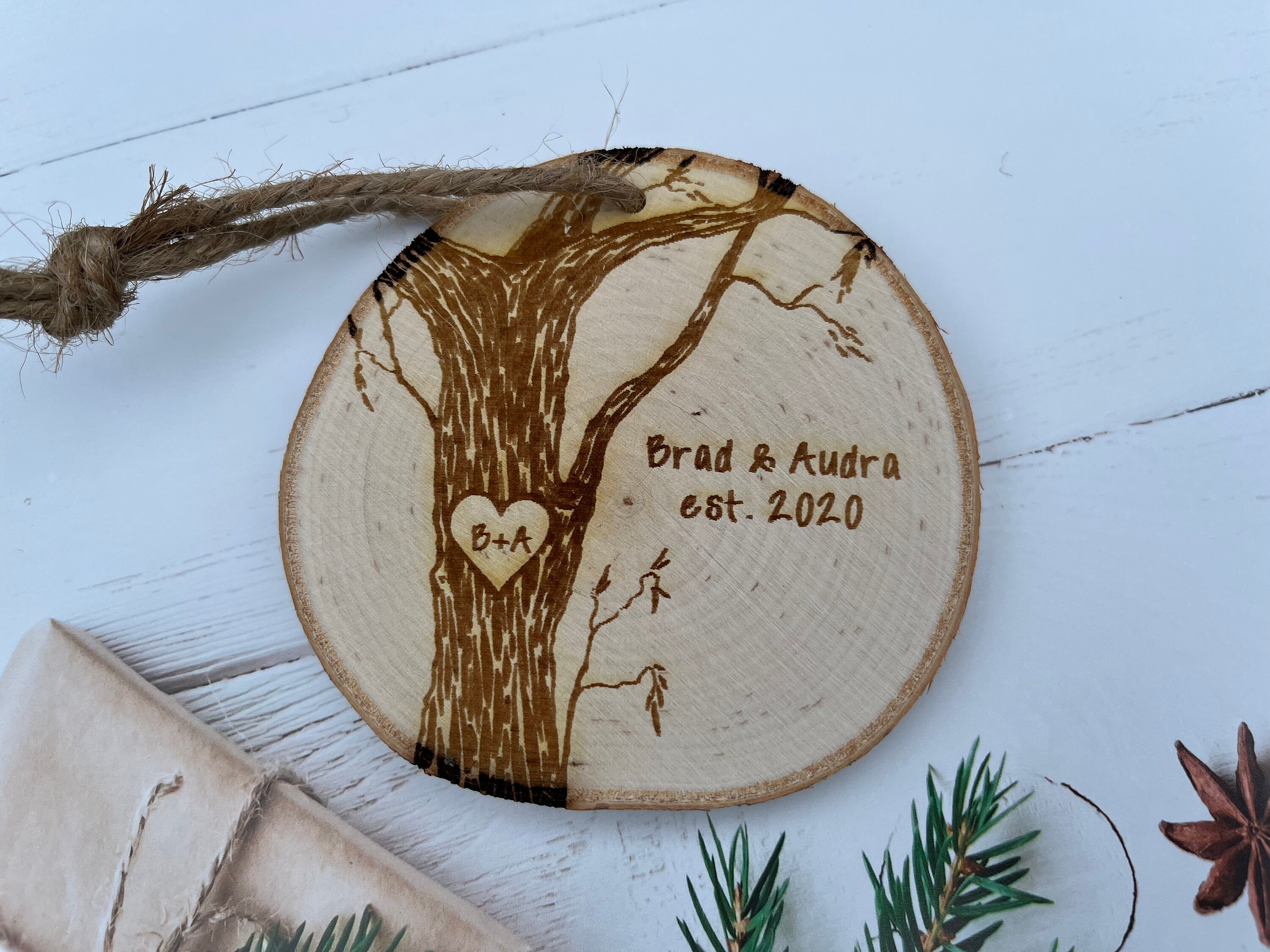 Oak Tree Ornament Personalized Ornaments Christmas - Etsy