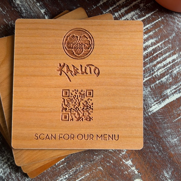 Qr Code Coasters - Etsy