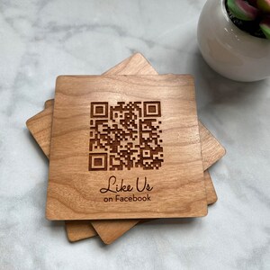 QR Code Coasters | Display Your QR Code on Coasters, Sold Individually ...