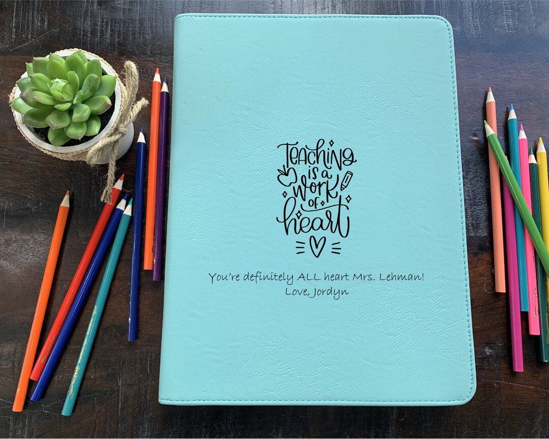 Personalized Cute Teacher Gifts | Zipper Portfolio for Teacher, Notepad ...
