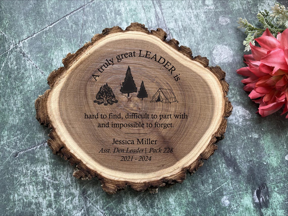 Custom Wood Plaque, Den Leader Gift, Leadership Plaque, District or ...