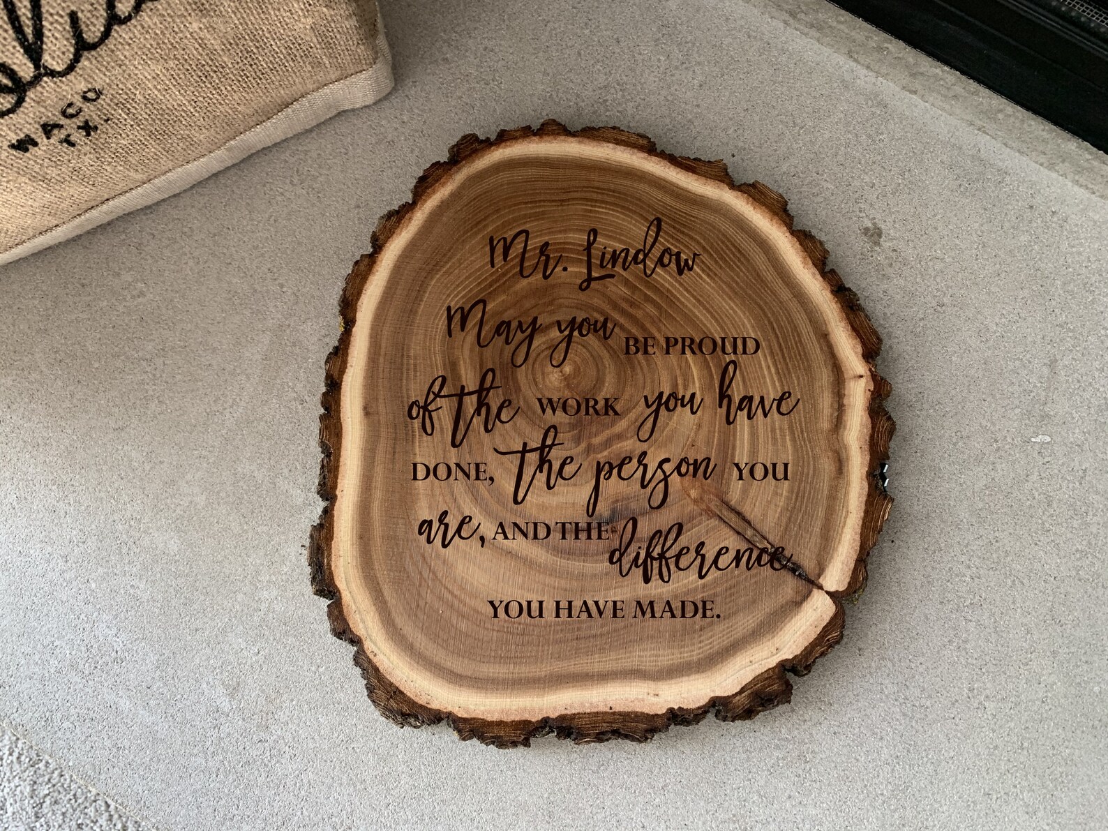 Personalized Retirement Plaques: Natural Wood Plaque - Engraved ...