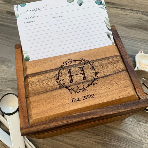 Wedding Recipe Box - Etsy