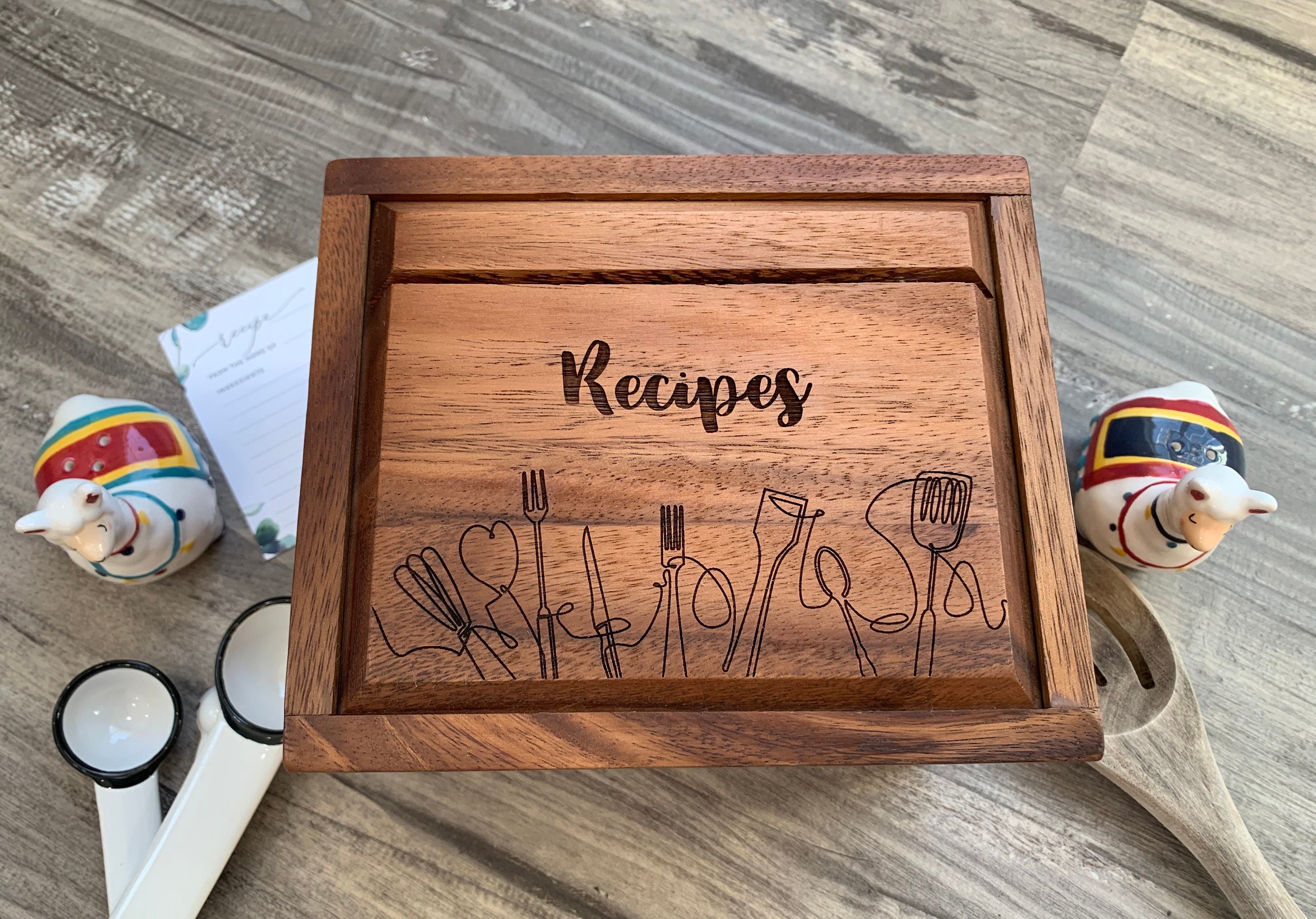 Recipe Box Holder Personalized Gift for Women Unique Gifts - Etsy.de