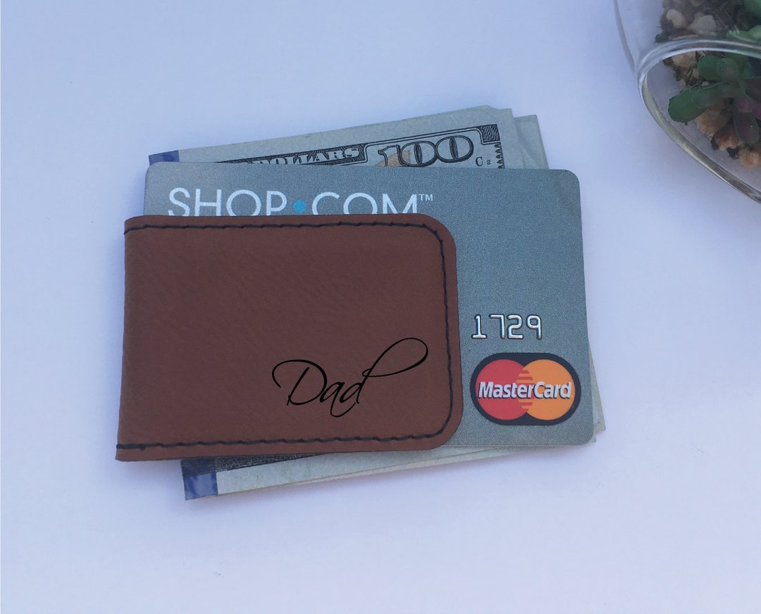 Personalized Magnetic Money Clip, Personalized Credit Card Clip, to Dad ...
