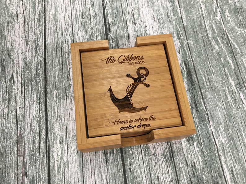 Nautical Coasters Anchor Coasters Anchor Decor Nautical | Etsy