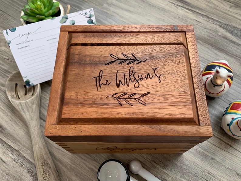 Wood Heirloom Recipe Boxes for 4x6 Cards Kitchen Recipe - Etsy