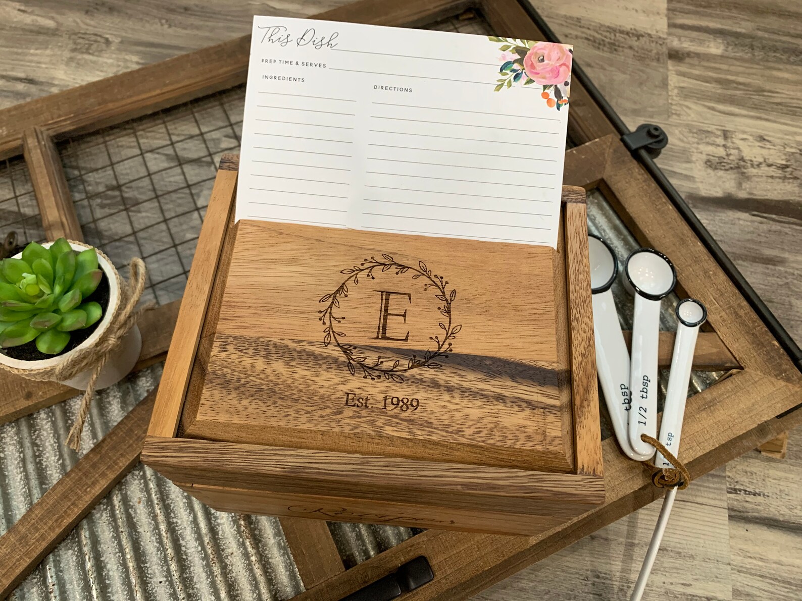 Recipe Box for Bridal Shower Recipe Box for Wedding Shower - Etsy