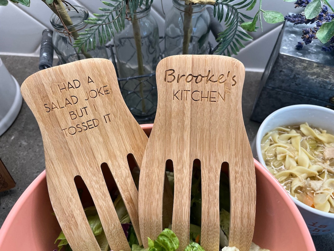 Personalized Salad Fingers | Salad Servers | 6 1/2" Salad Hands Set ...