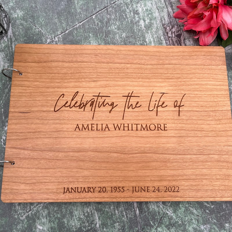 Memorial Guest Book - Etsy