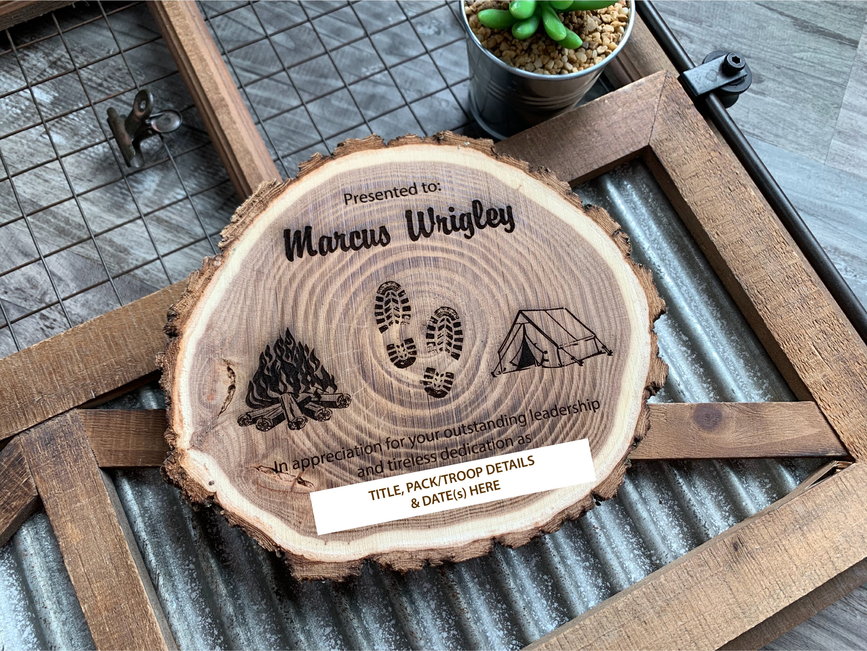 Appreciation Plaques, Camp Plaques, Den Leader Plaque, Council Event ...