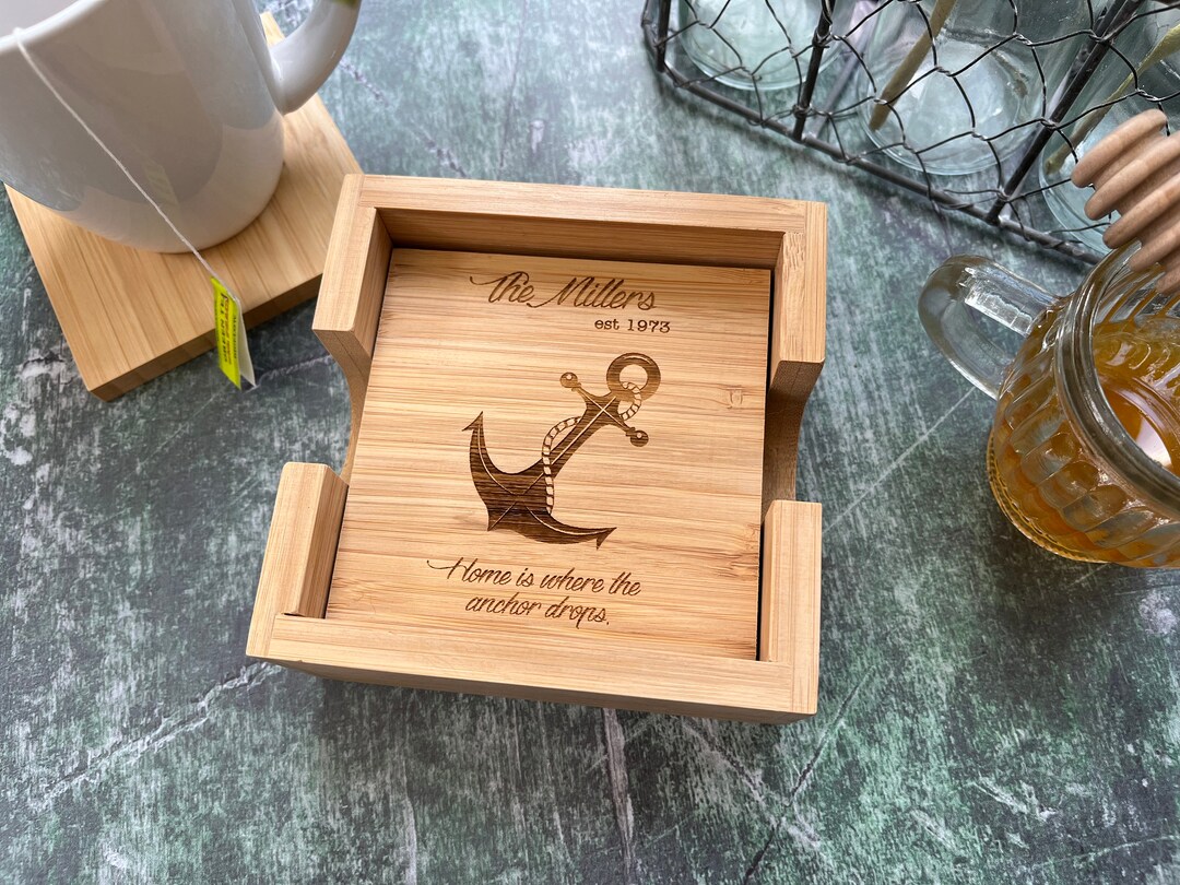 Anchor Decor | Nautical Coasters | Anchor Coasters | Nautical Wedding ...