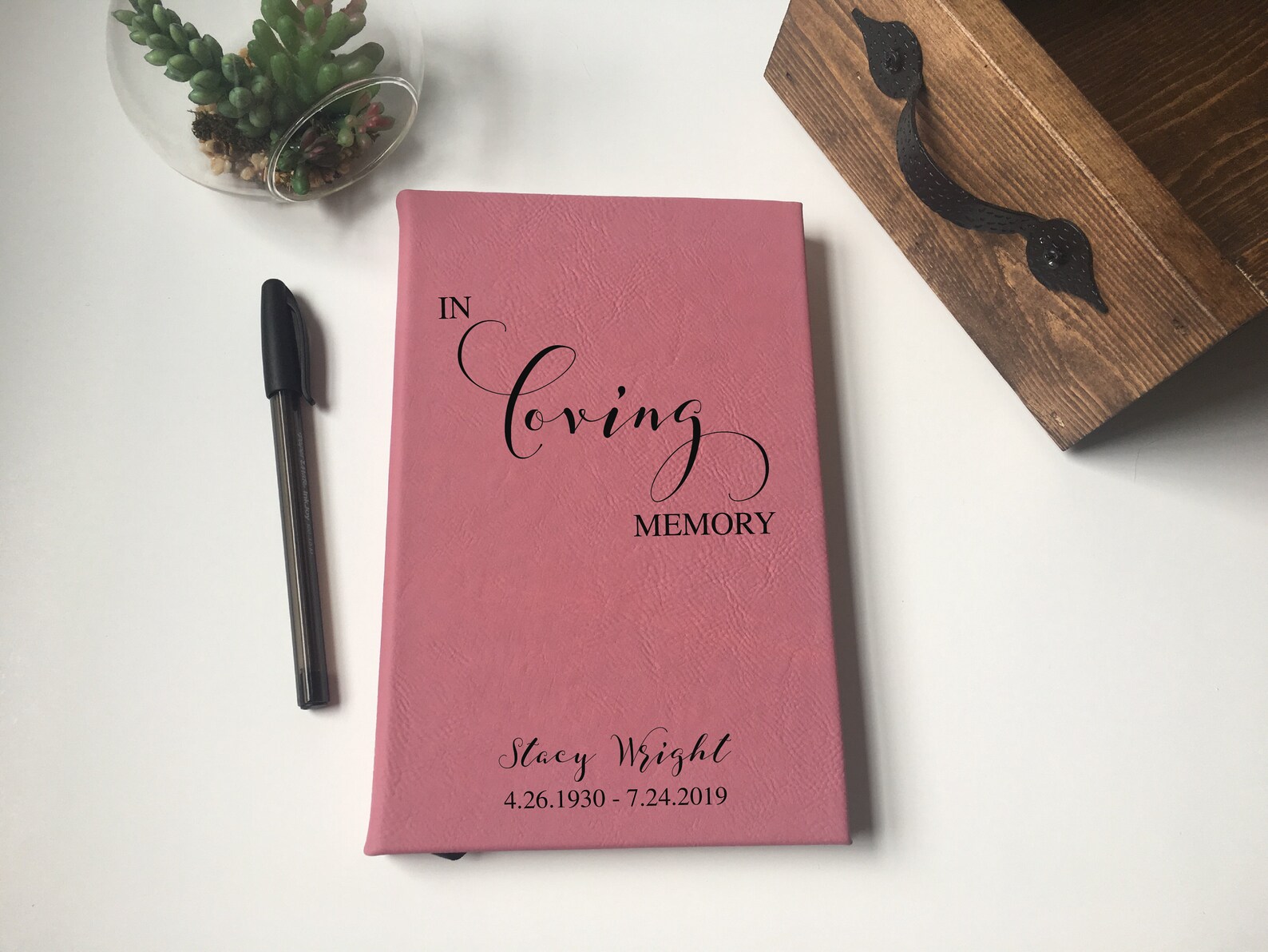 Memorial Guestbook | in Loving Memory Guest Book | Funeral Guest Book ...