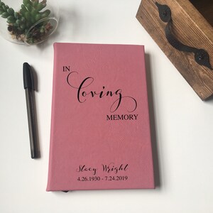 Memorial Guestbook | in Loving Memory Guest Book | Funeral Guest Book ...