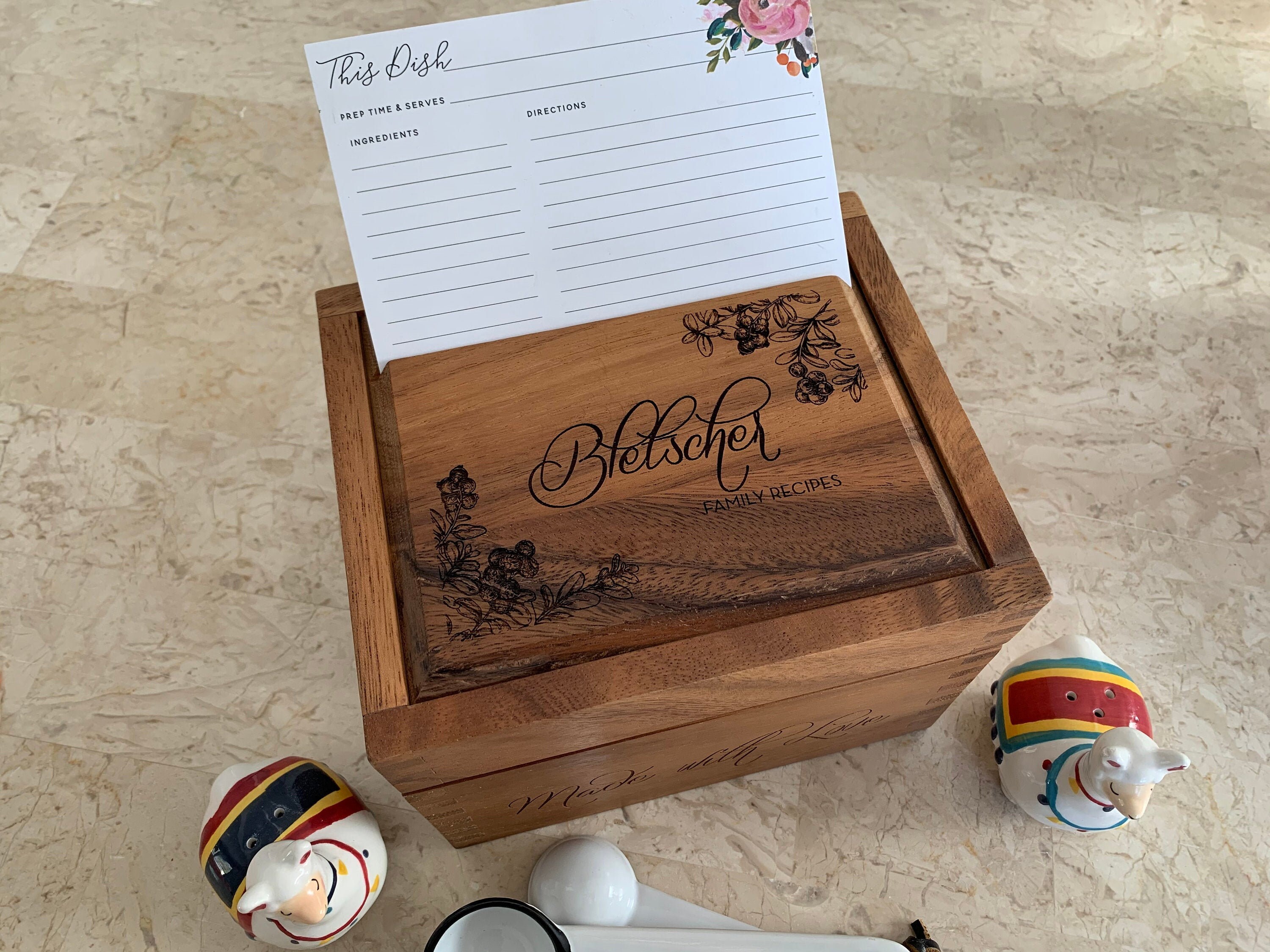 Family Recipes Wood Recipe Box for All Occasions Multiple | Etsy