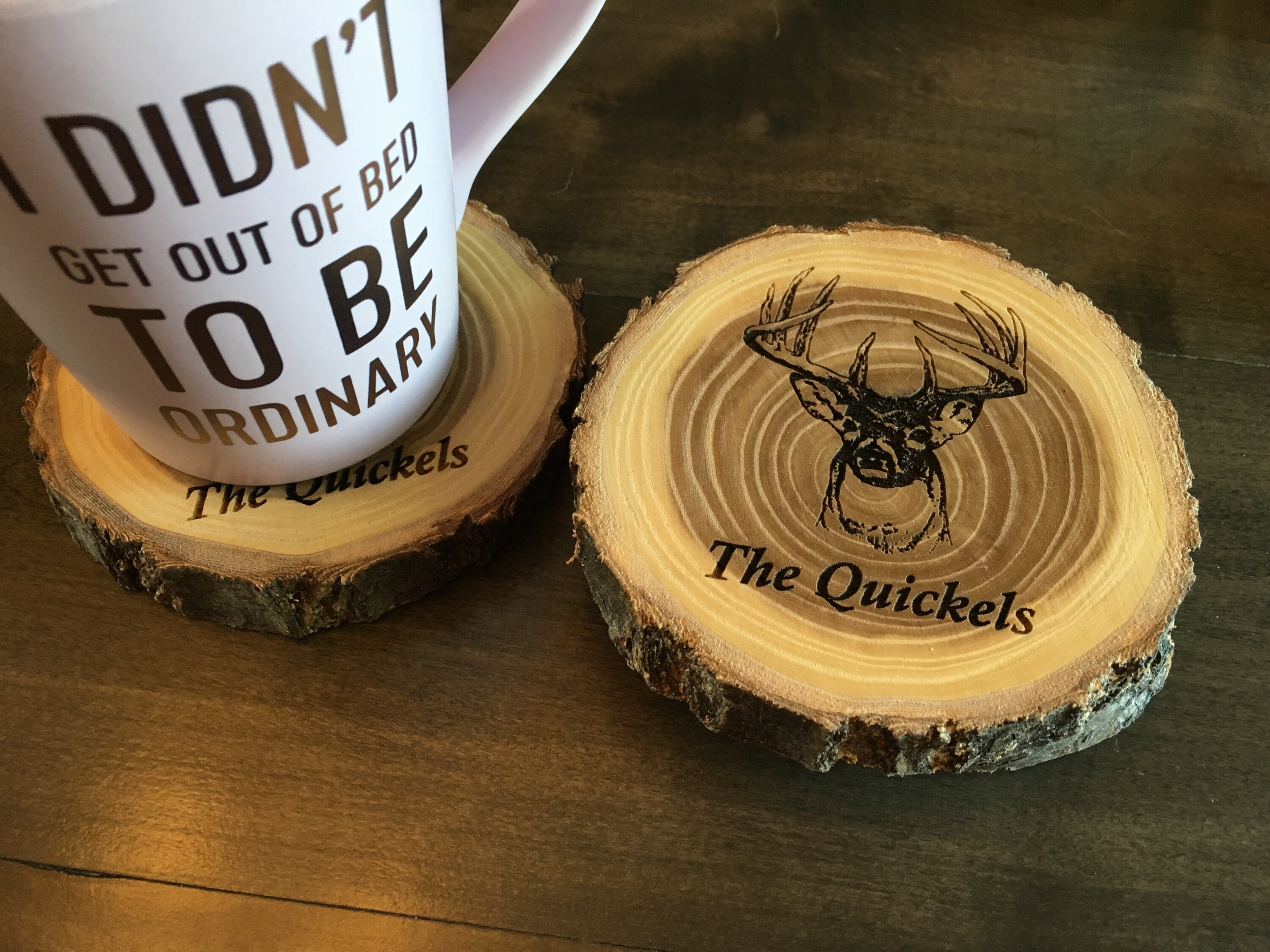 Personalized Deer Coasters Hunting Gifts for Men Antler | Etsy