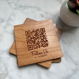 QR Code Coasters | Display Your QR Code on Coasters, Sold Individually ...