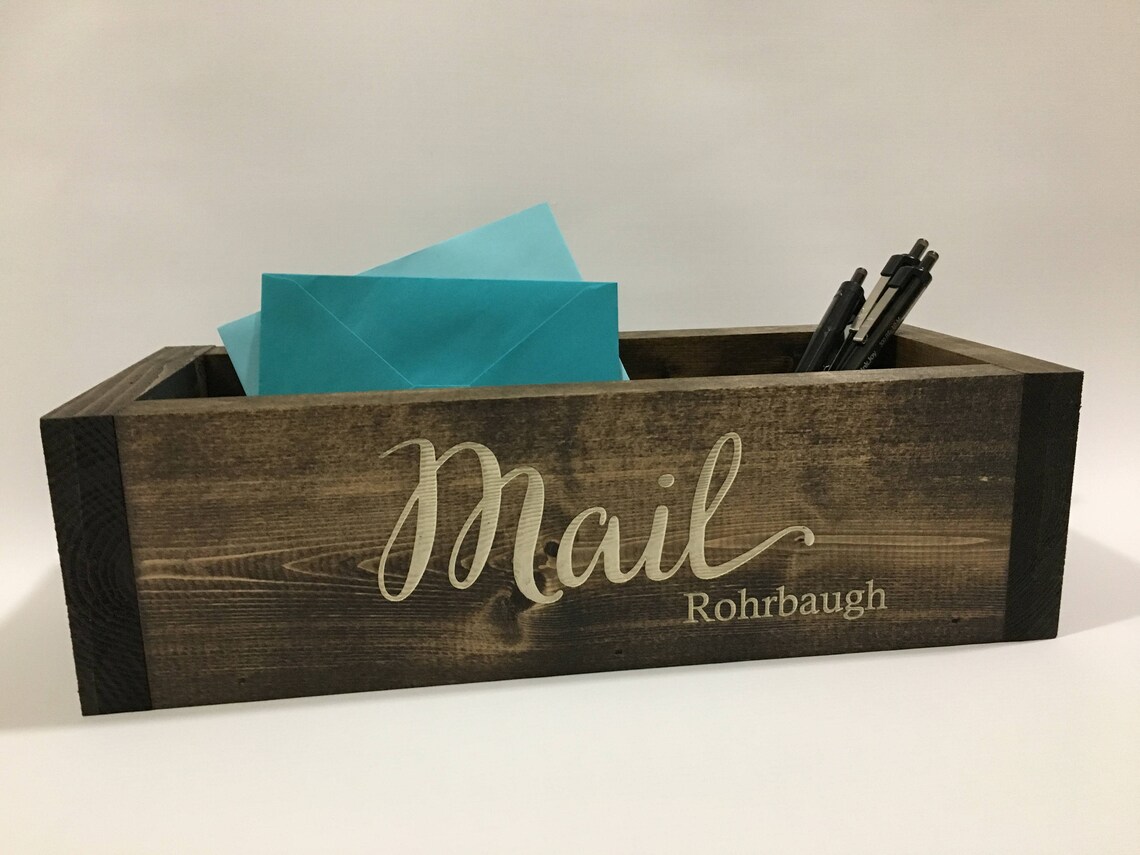 Rustic Mail Holder Rustic Home Decor Mail Organizer - Etsy