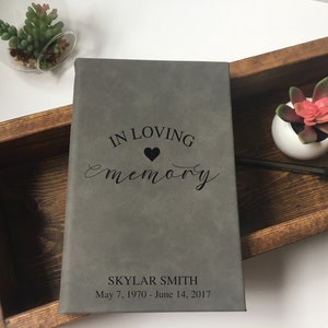 Custom Memory Journal | Remembrance Gifts | Memorial Book | in Loving ...