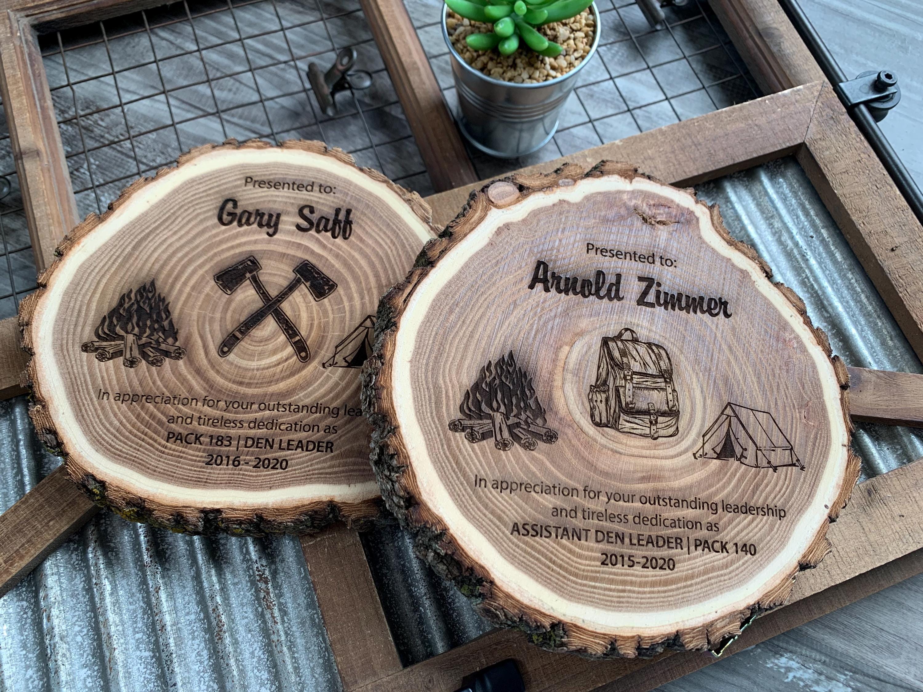 Appreciation Plaques, Camp Plaques, Den Leader Plaque, Council Event ...