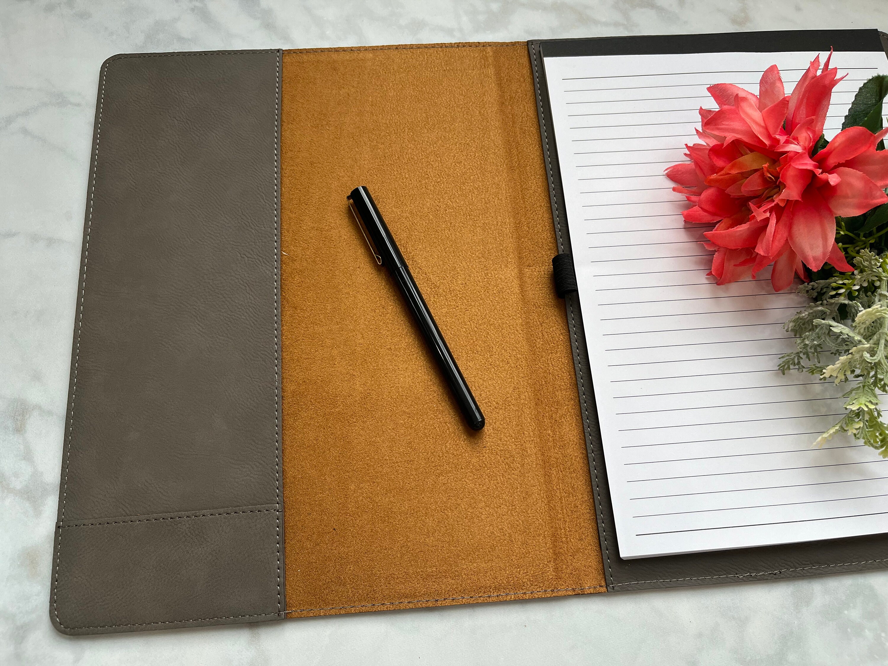 Personalized Portfolio for Women Faux Leather Padfolio - Etsy