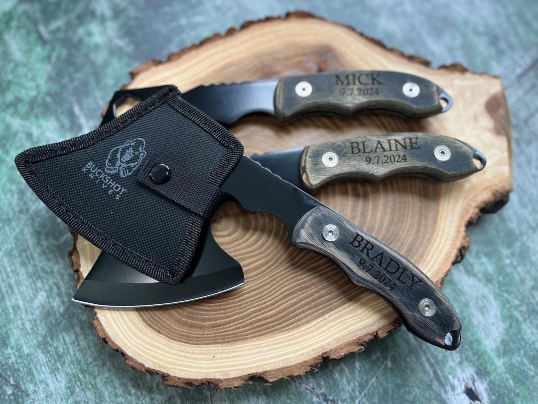 Engraved Hatchet, Set of 4 | Custom Axe | Usher Gift | Personalized ...