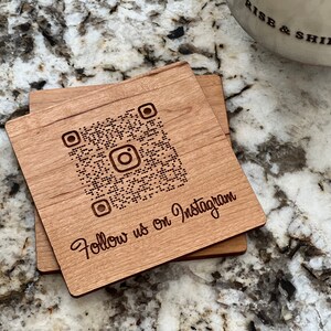QR Code Coasters | Display Your QR Code on Coasters, Sold Individually ...