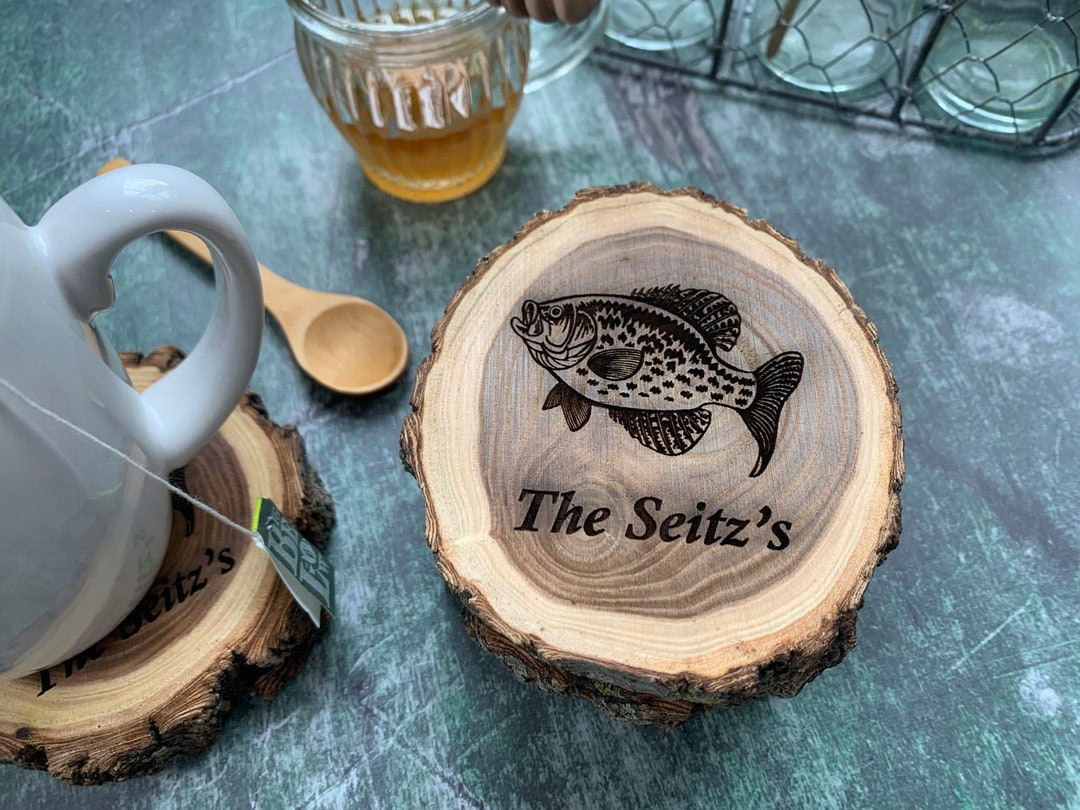 Fisherman Gifts, Coasters Set of 4 Crappie Fishing Gifts Fathers Day ...