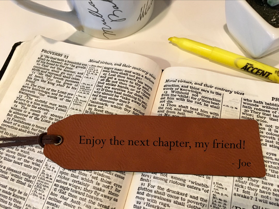Enjoy the Next Chapter Bookmark - Personalized | Retirement Gift ...