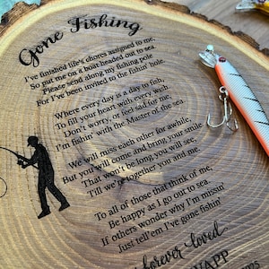 Gone Fishing in Heaven Poem, Gone Fishing Plaque, Gone Fishing Sign ...