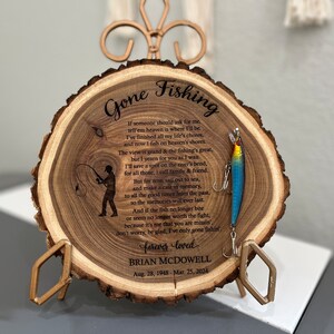 Gone Fishing in Heaven Poem, Gone Fishing Plaque, Gone Fishing Sign ...