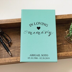 Personalized Memorial Guest Book | Faux Leather Funeral Registry - Etsy