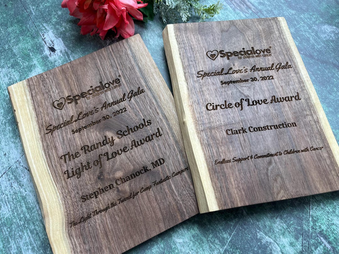 Custom Award Plaque, Custom Live Edge Awards, Custom Live Edge Plaque ...