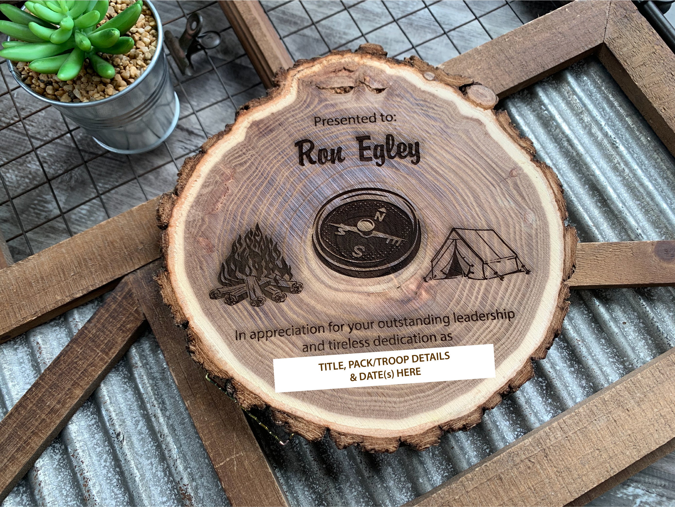 Appreciation Plaques, Camp Plaques, Den Leader Plaque, Council Event ...