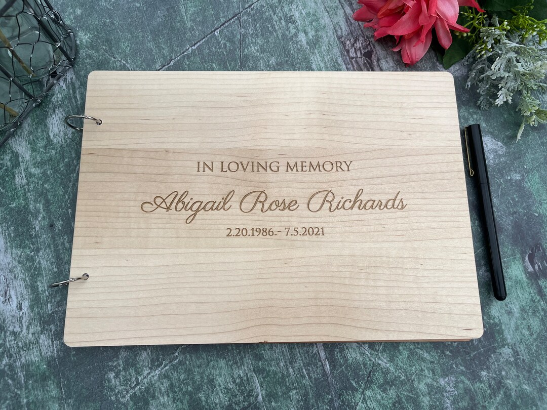 In Loving Memory Funeral Guest Book | Funeral Sign in Book ...