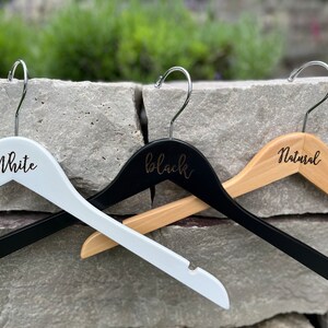Personalized Bridesmaid Hangers | Wedding Hangers | Bride Hanger, Wood ...