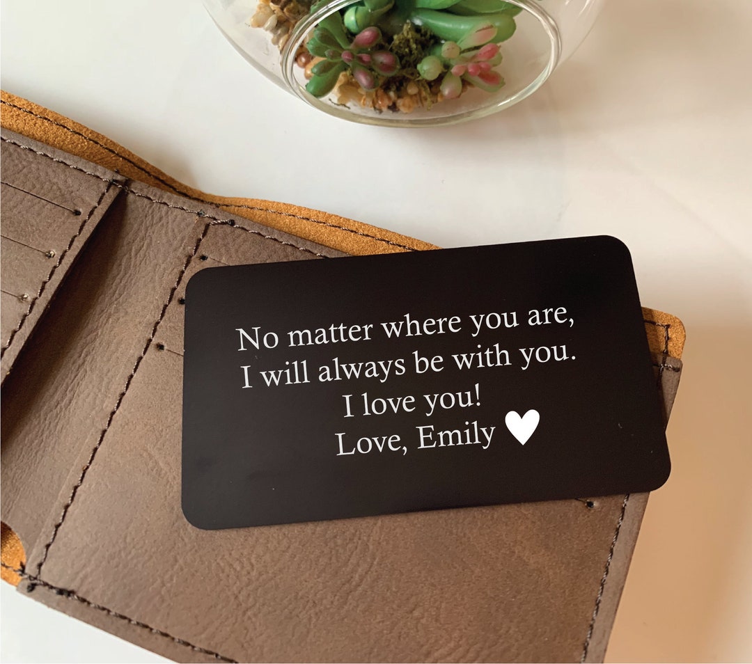 Personalized Wallet Card Insert Custom Wallet Insert Personalized Long ...