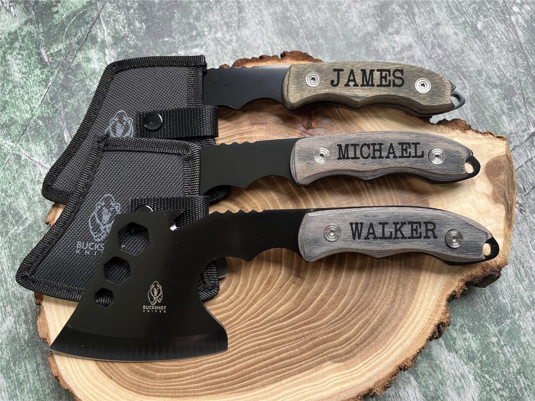 Engraved Mini Axe With Sheath | Personalized Gift for Men - Etsy