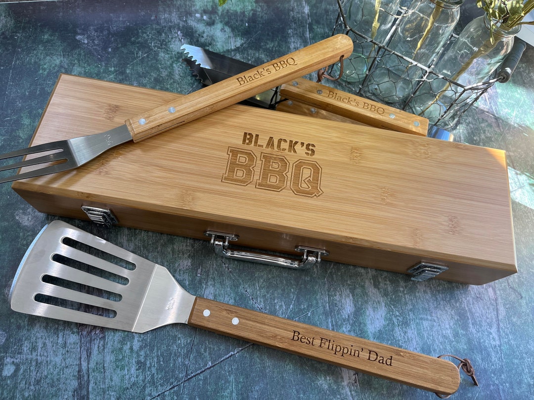 Personalized Grill Tools With Case Groomsmen Gifts Unique Gift for Men ...