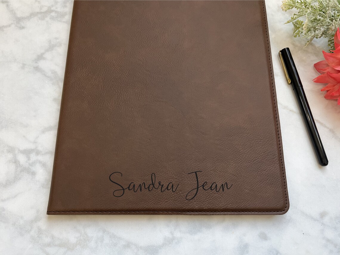 Personalized Portfolio for Women Faux Leather Padfolio - Etsy
