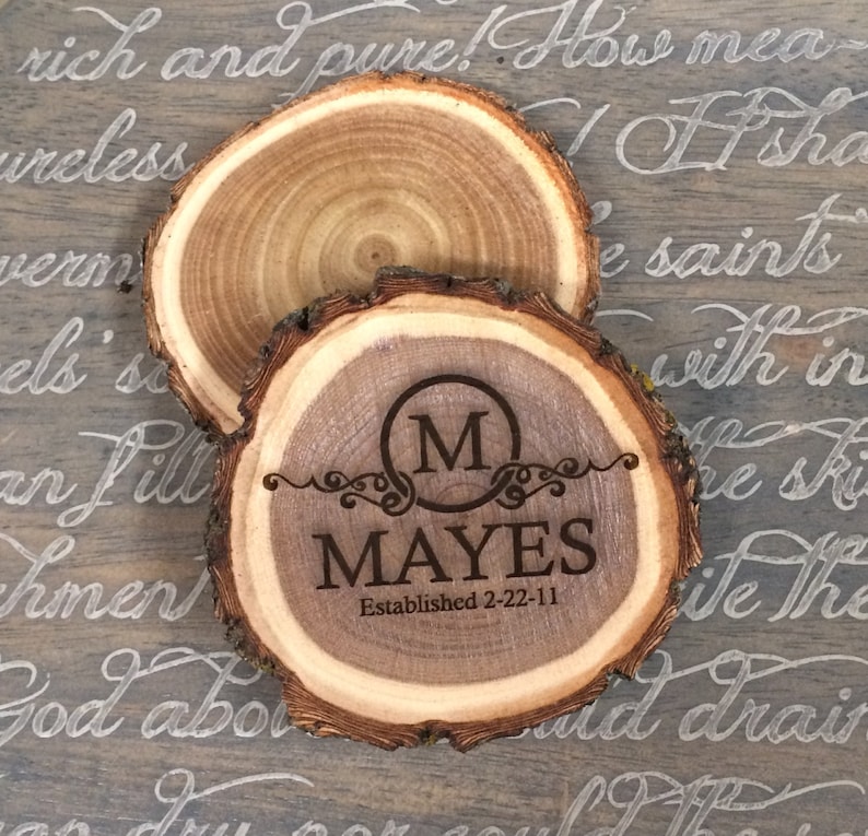 Personalized Wood Coasters Tree Coasters Personalized - Etsy