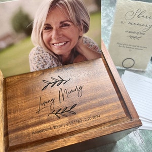 Leave A Memory Box Set | Share a Memory Card Box | Funeral Memory Box ...