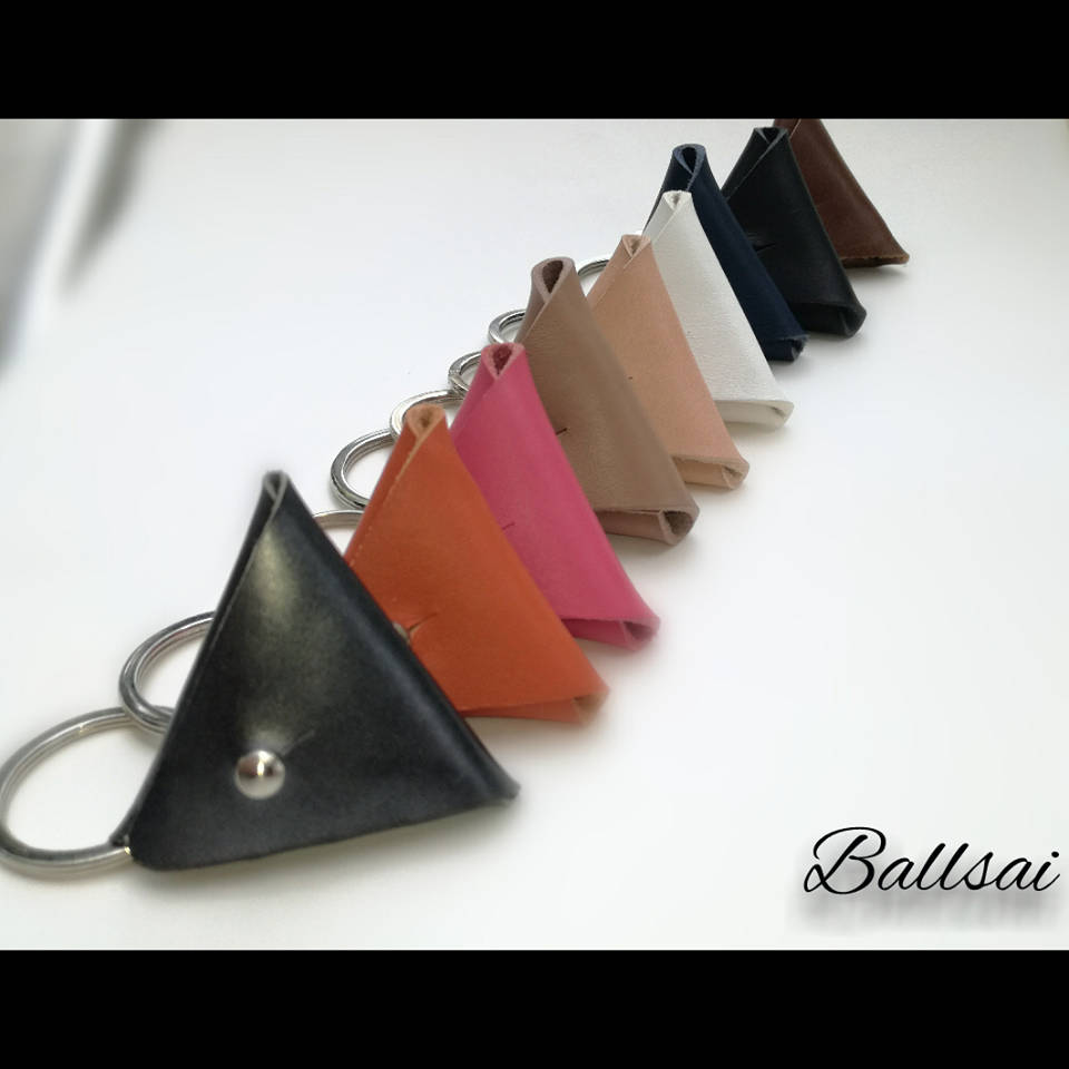 Engraved Leather Keychain Leather Key Case Triangle Leather - Etsy