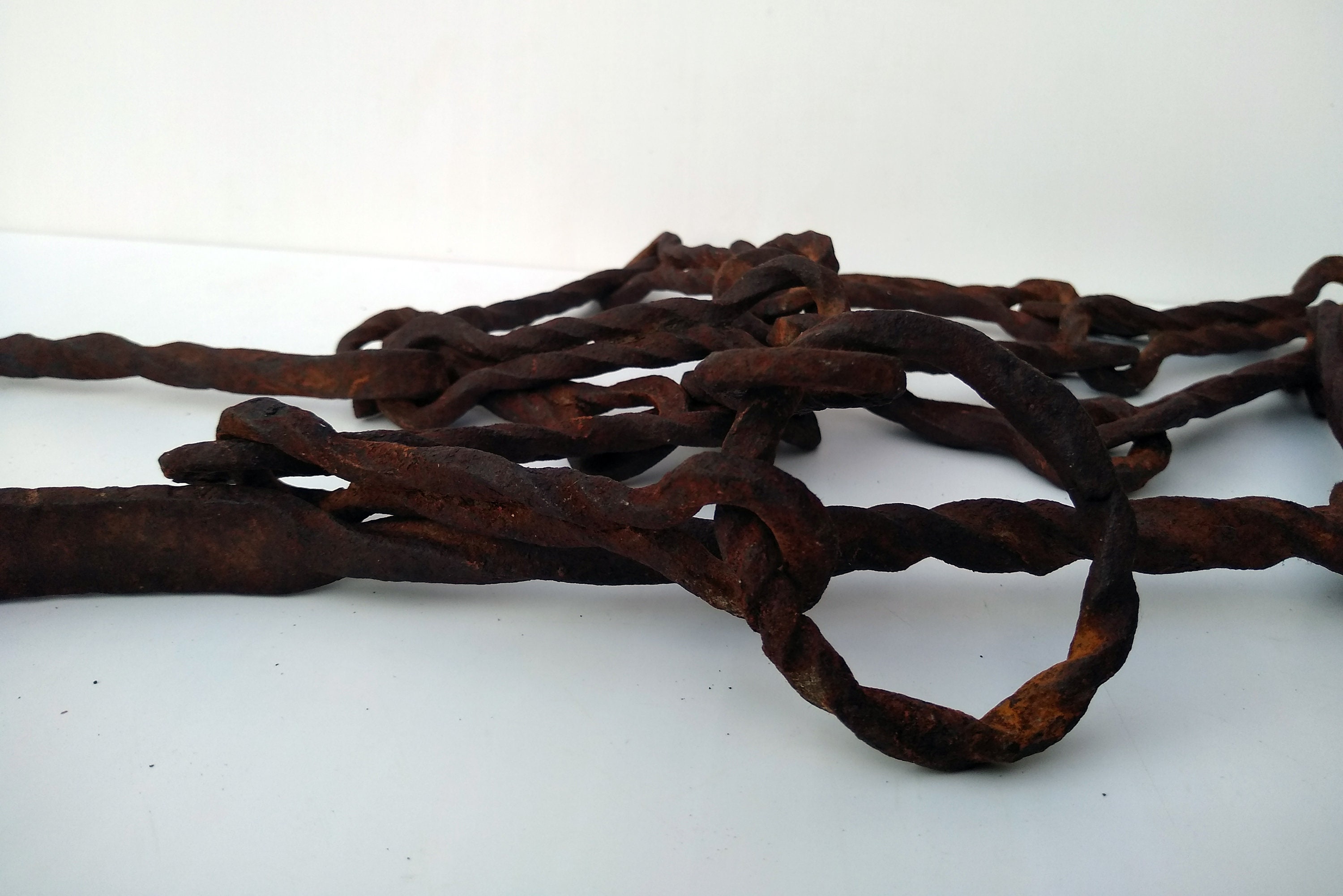 Antique Primitive 18th C. Rare Hand Forged Wrought Iron Hearth ...