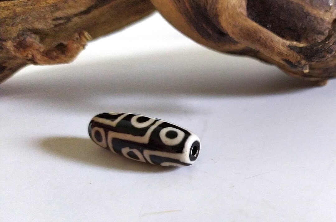 Dzi Beads nine-eyed Dzi Bead Natural Agate - Etsy