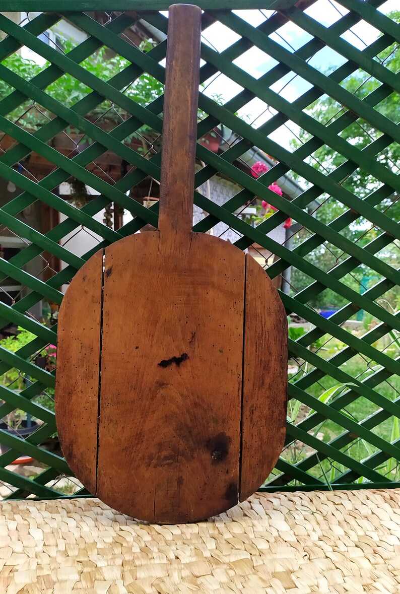 Early Antique Primitive Large Wooden Bread Board With Handle Large ...