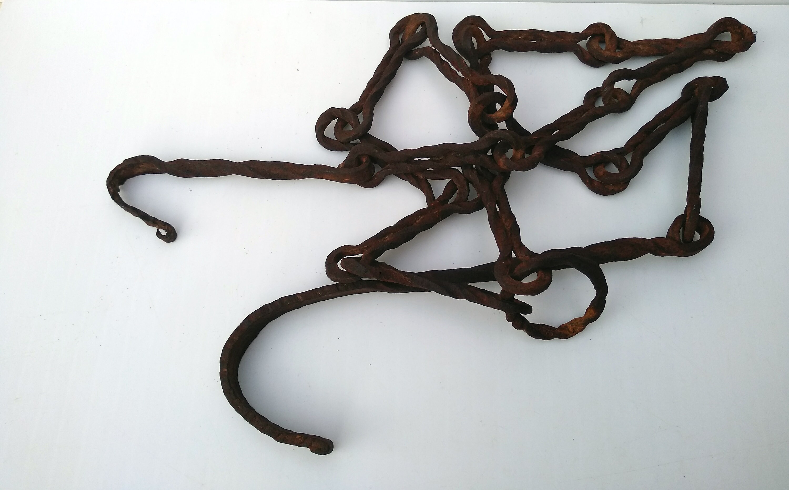 Antique Primitive 18th C. Rare Hand Forged Wrought Iron Hearth ...