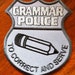 Grammar Police Badge Patch - Etsy