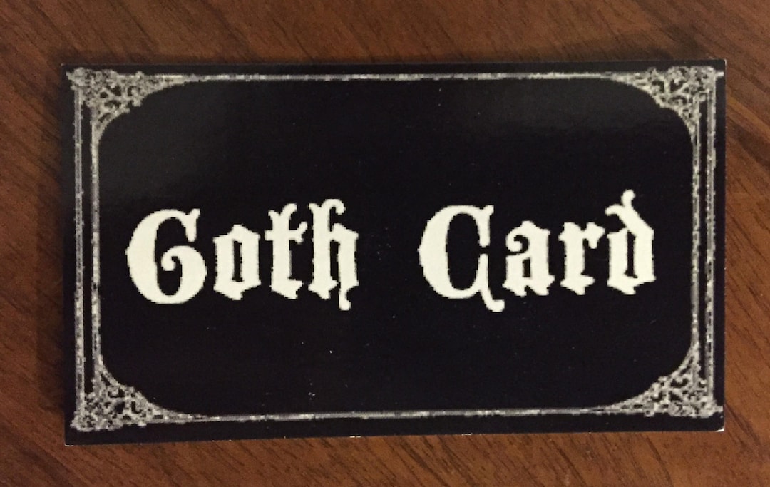 Goth Card - Etsy