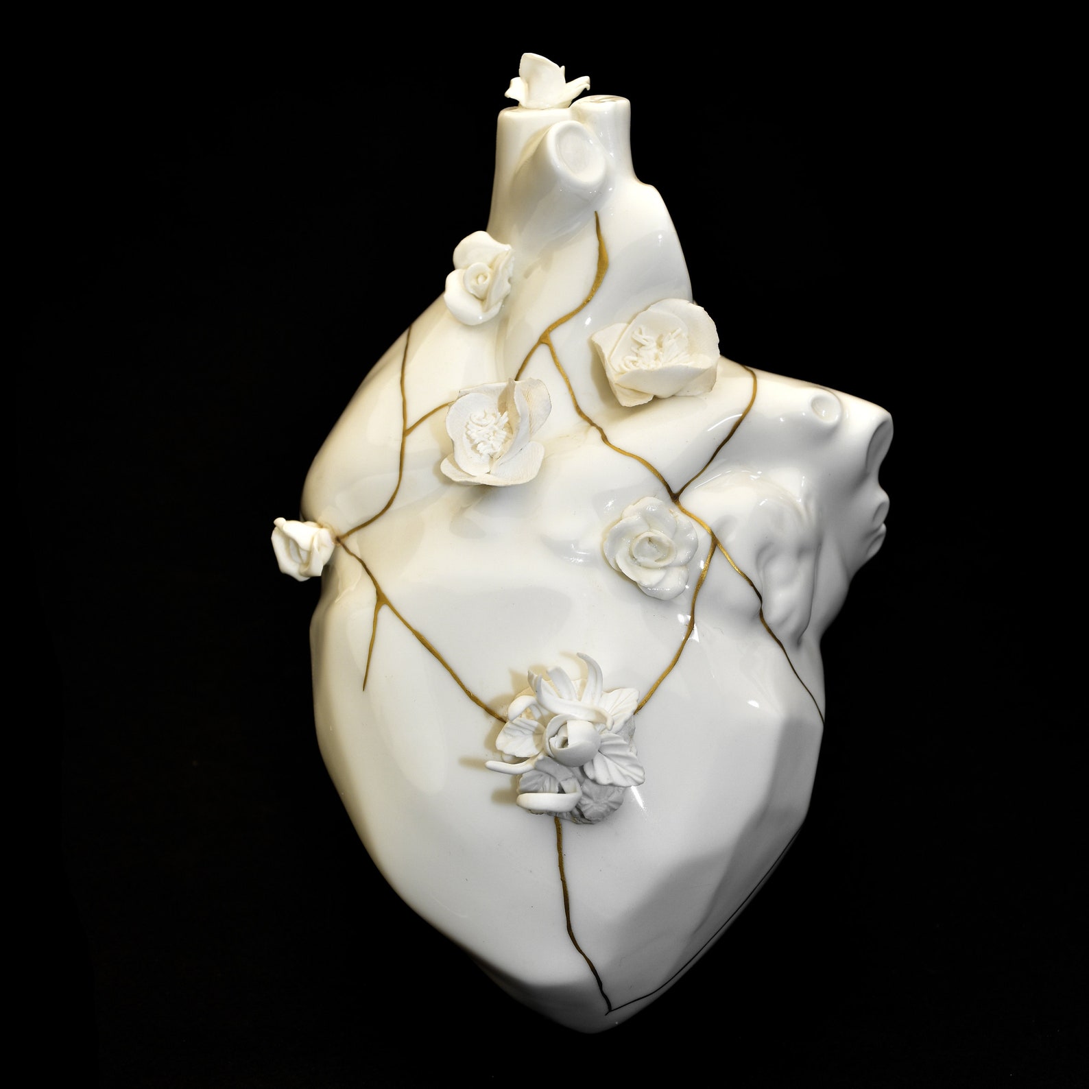 REAL GOLD KINTSUGI coeur Kintsugi or urushi kinstukoroi - Etsy France